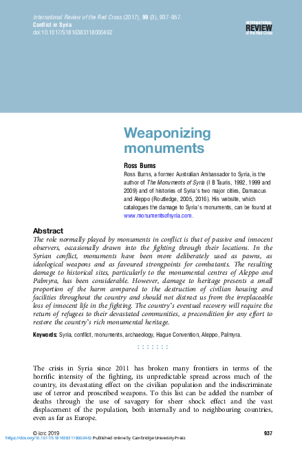 (PDF) Weaponizing monuments