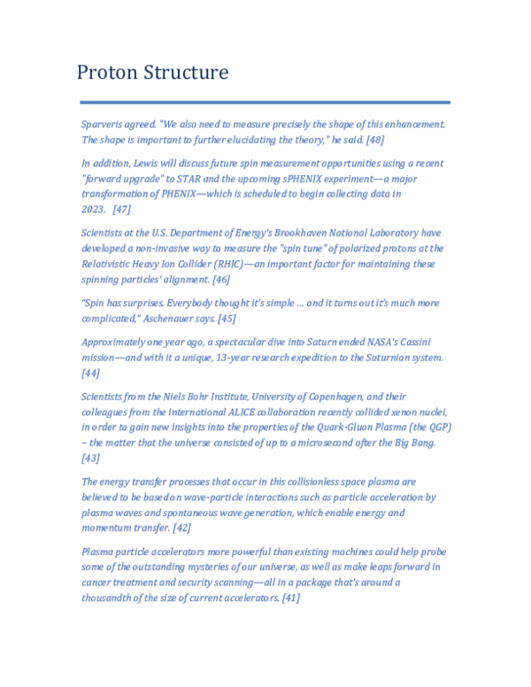 (PDF) Proton Structure