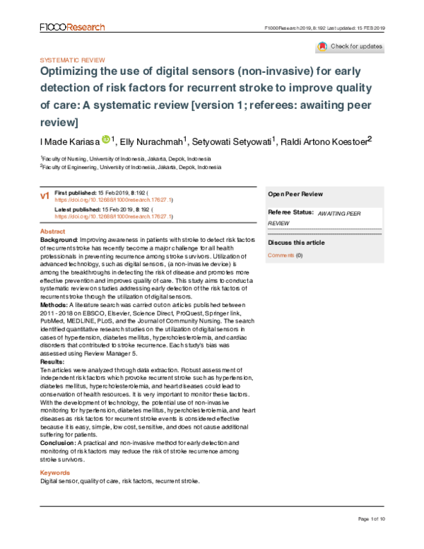 (PDF) Optimizing the use of digital sensors (non-invasive) for early detection of risk factors ...