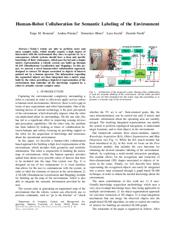 (PDF) Human-robot collaboration for semantic labeling of the environment