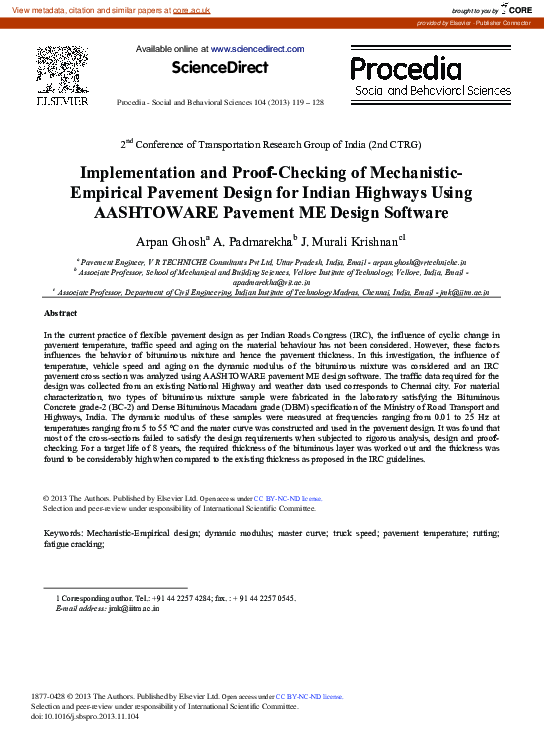 (PDF) Implementation and Proof-checking of Mechanistic-empirical ...
