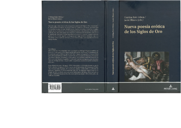(PDF) Cristina Ruiz Urbón y Javier Blasco (eds.), Nueva poesía erótica de los Siglos de Oro ...