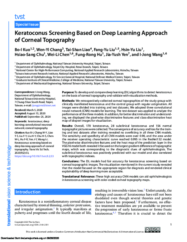(PDF) Deep Learning for Keratoconus Detection