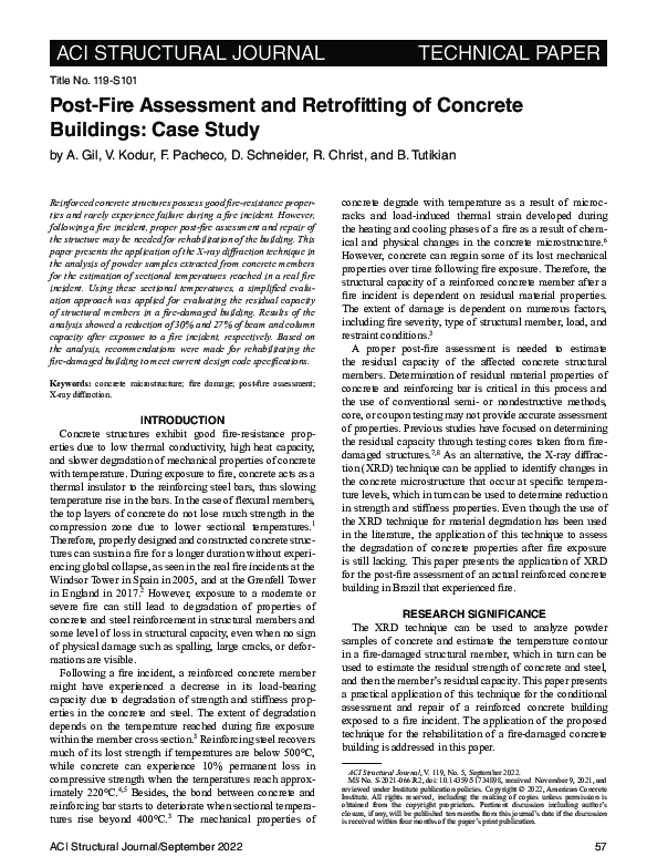 (PDF) Post-Fire Assessment and Retrofitting of Concrete Buildings: Case ...