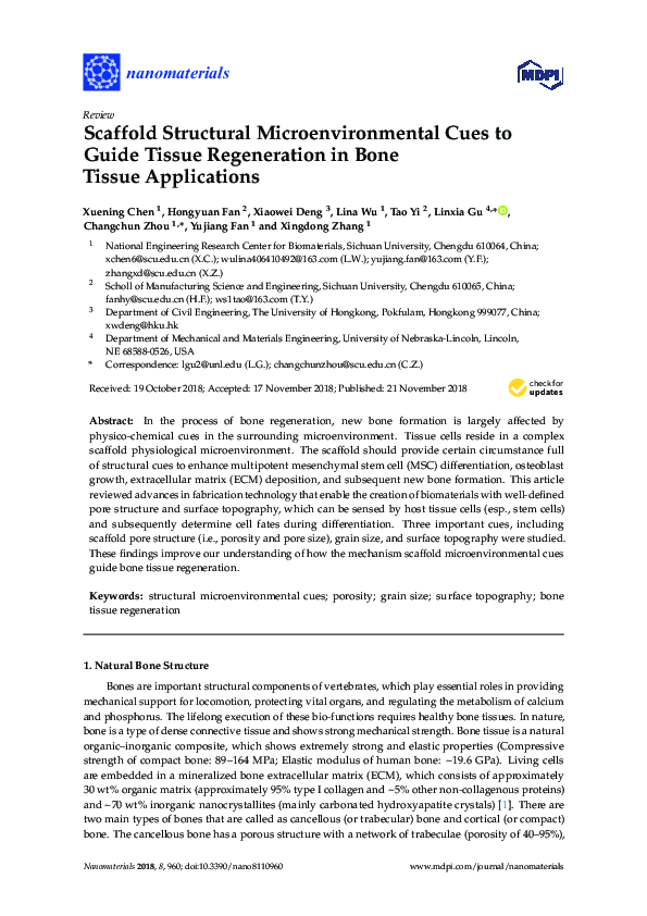 (PDF) Scaffold Structural Microenvironmental Cues to Guide Tissue ...