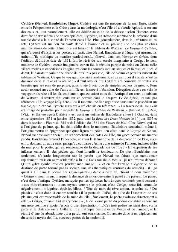 (PDF) Cythère
