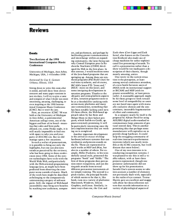 (PDF) Douglas A. Lyon and Hayagriva V. Rao: Java Digital Signal Processing