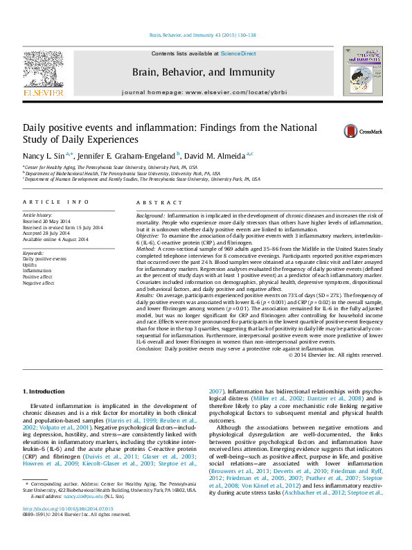 (PDF) Brain, behavior, and immunity