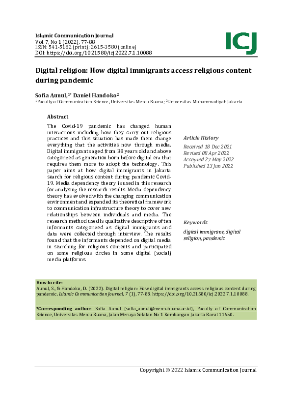 (PDF) Digital religion: How digital immigrants access religious content ...