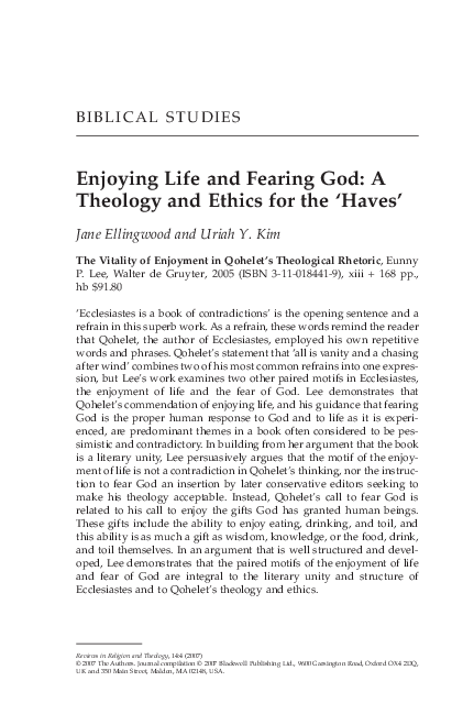 (PDF) Hearing the Old Testament in the New Testament ? Edited by ...