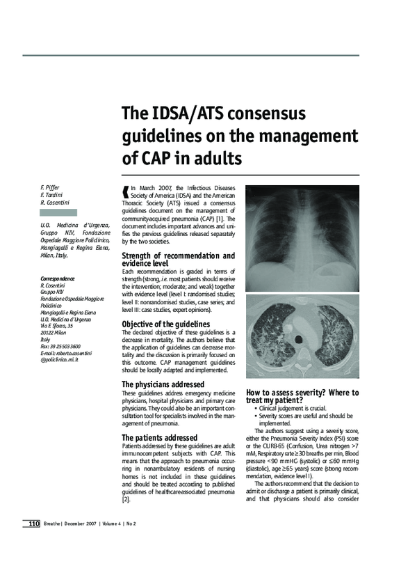 (PDF) The IDSA/ATS consensus guidelines on the management of CAP in adults