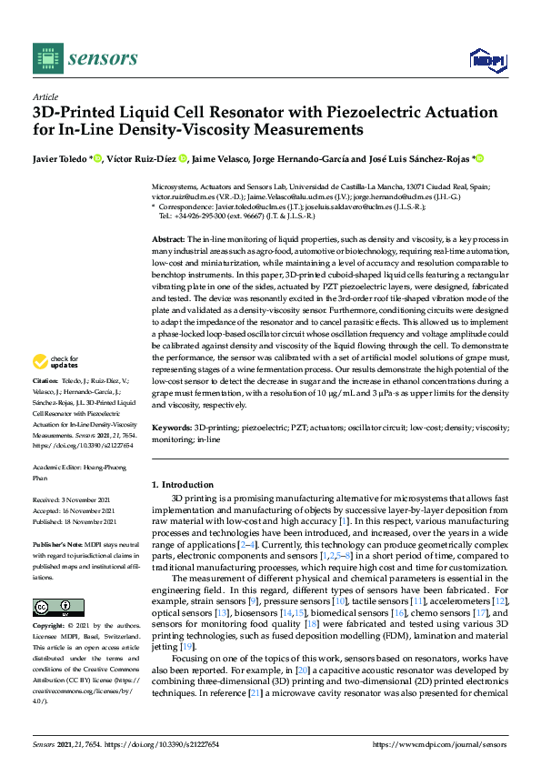 (PDF) 3D-Printed Liquid Cell Resonator with Piezoelectric Actuation for ...