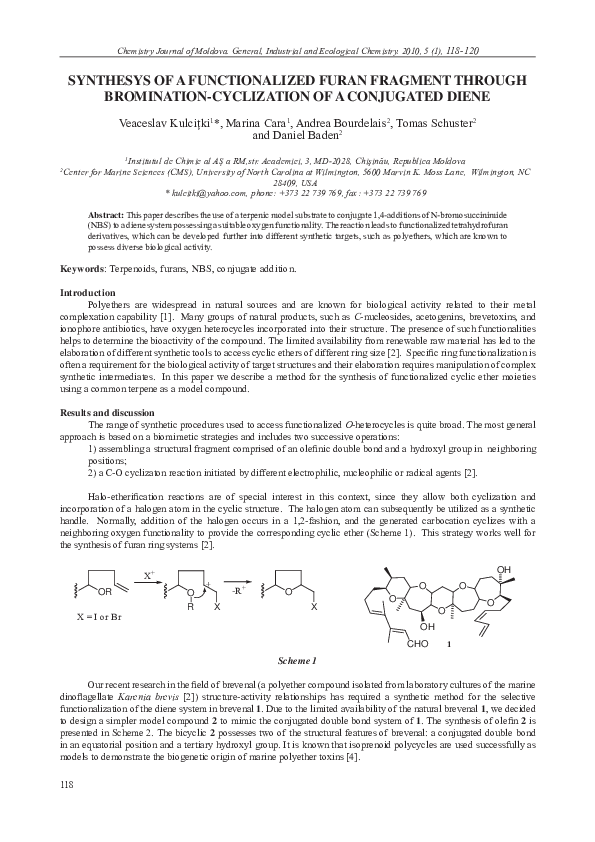 (PDF) Synthesys of a Functionalized Tetrahydrofuran Fragment Through ...