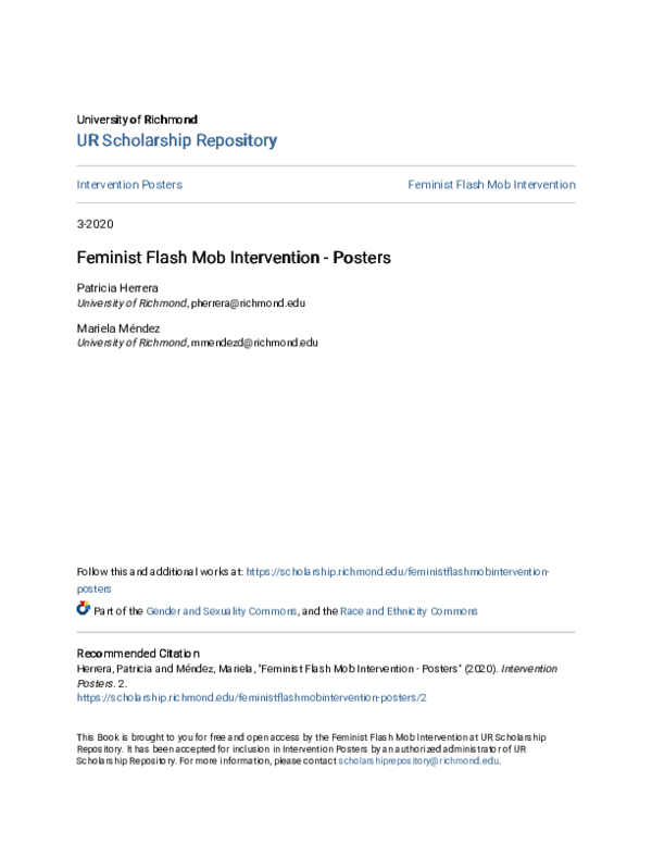 (PDF) Feminist Flash Mob Intervention - Posters