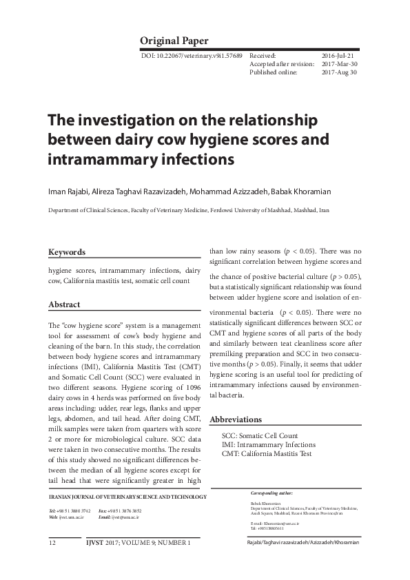 (PDF) Original Paper The investigation on the relationship between ...