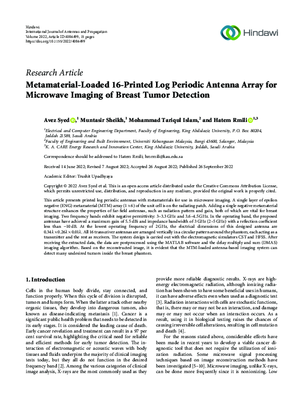 (PDF) Metamaterial-Loaded 16-Printed Log Periodic Antenna Array for ...
