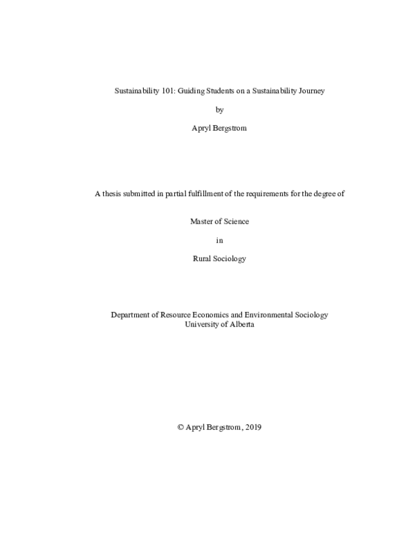 (PDF) Sustainability 101: Guiding Students on a Sustainability Journey ...