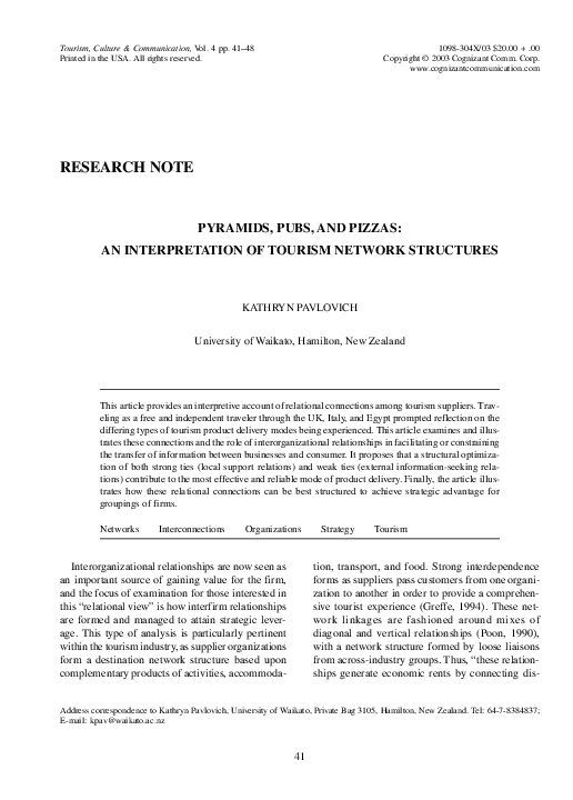 (PDF) RESEARCH NOTE: Pyramids, Pubs, and Pizzas: An Interpretation of ...