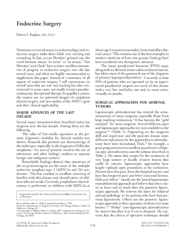 (PDF) Endocrine surgery