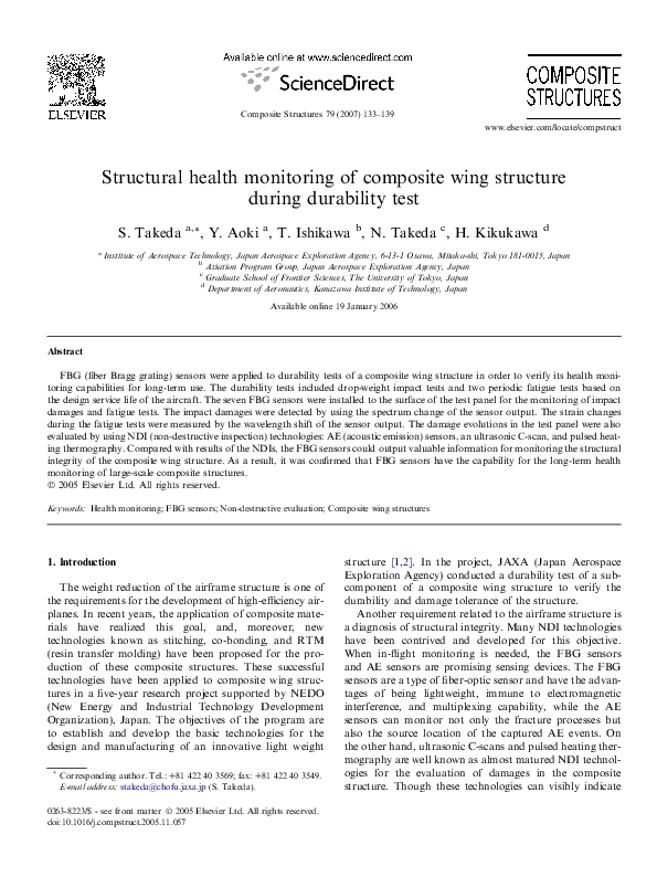 Pdf Structural Health Monitoring Of Composite Wing Structure During Durability Test