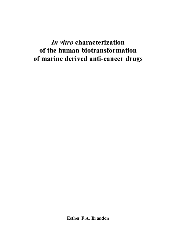 (PDF) In vitro characterization of the human biotransformation pathways ...