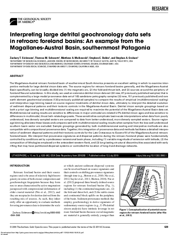 (PDF) Interpreting large detrital geochronology data sets in retroarc foreland basins: An ...