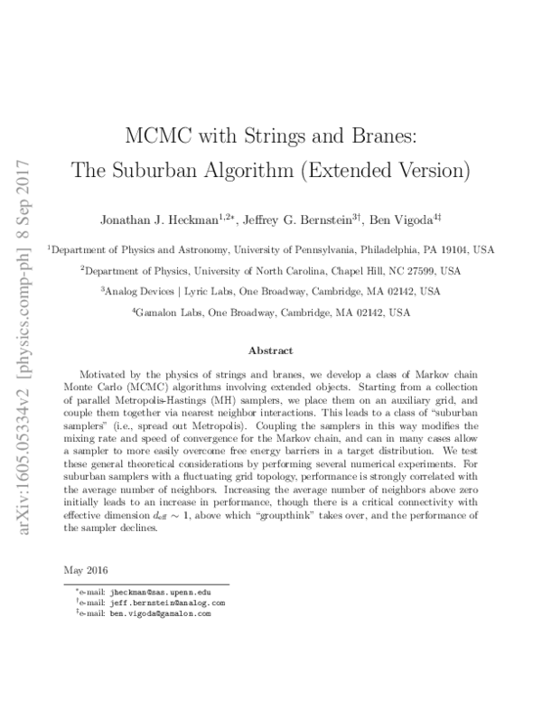 (PDF) MCMC with strings and branes: The suburban algorithm (Extended Version) | Ben Vigoda ...
