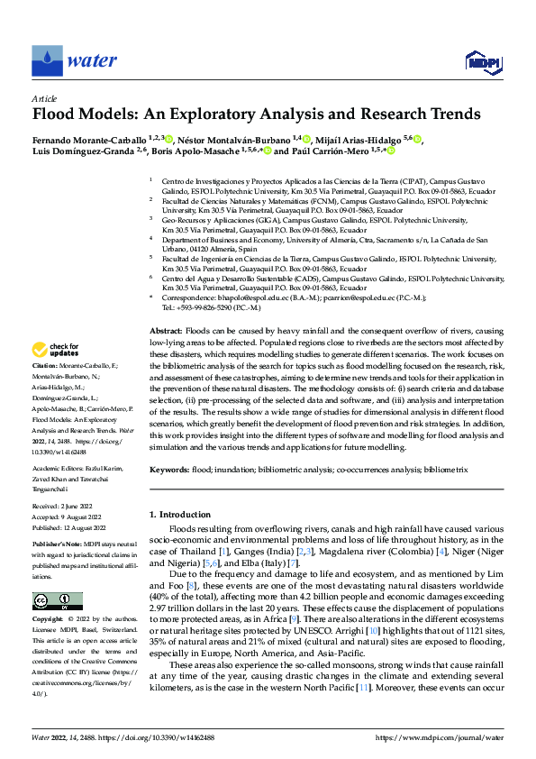 Pdf Flood Models An Exploratory Analysis And Research Trends