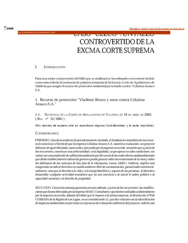 (PDF) Caso“CELCO”: Un fallo controvertido de la Excma.Corte Suprema