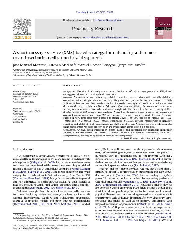 (PDF) A short message service (SMS)-based strategy for enhancing ...