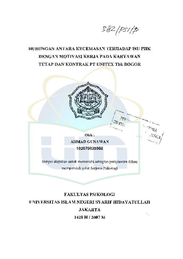 (PDF) Hubungan antara kecemasan terhadap isu PHK dengan motivasi kerja ...