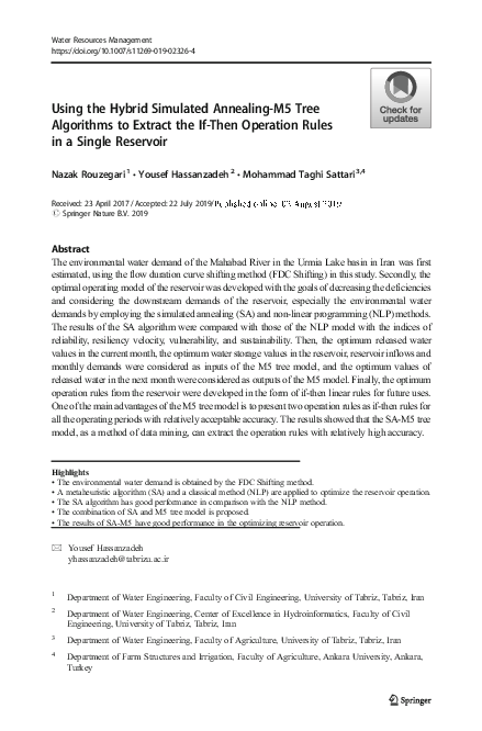 (PDF) Using the Hybrid Simulated Annealing-M5 Tree Algorithms to Extract the If-Then Operation ...