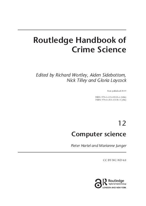 (PDF) Routledge Handbook of Crime Science