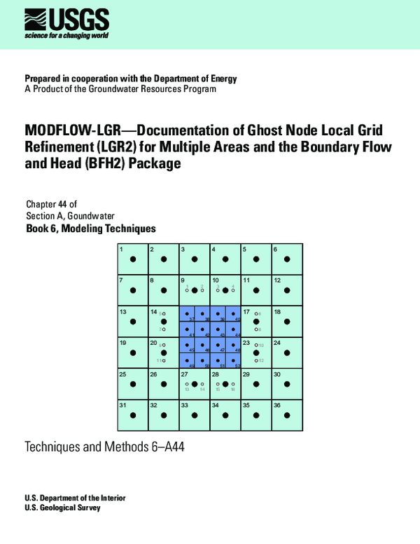 Pdf Modflowlgr—documentation Of Ghost Node Local Grid Refinement Lgr2 For Multiple Areas