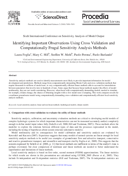 (PDF) Identifying Important Observations Using Cross Validation and Computationally Frugal ...