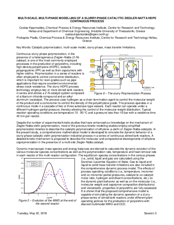 (PDF) Multi-Scale, Multi-Phase Modelling of a Slurry-Phase Catalytic Ziegler-Natta HDPE ...