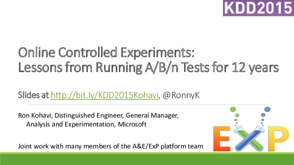 (PDF) Online Controlled Experiments