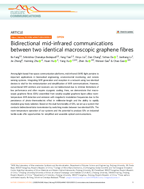 (PDF) Bidirectional mid-infrared communications between two identical ...