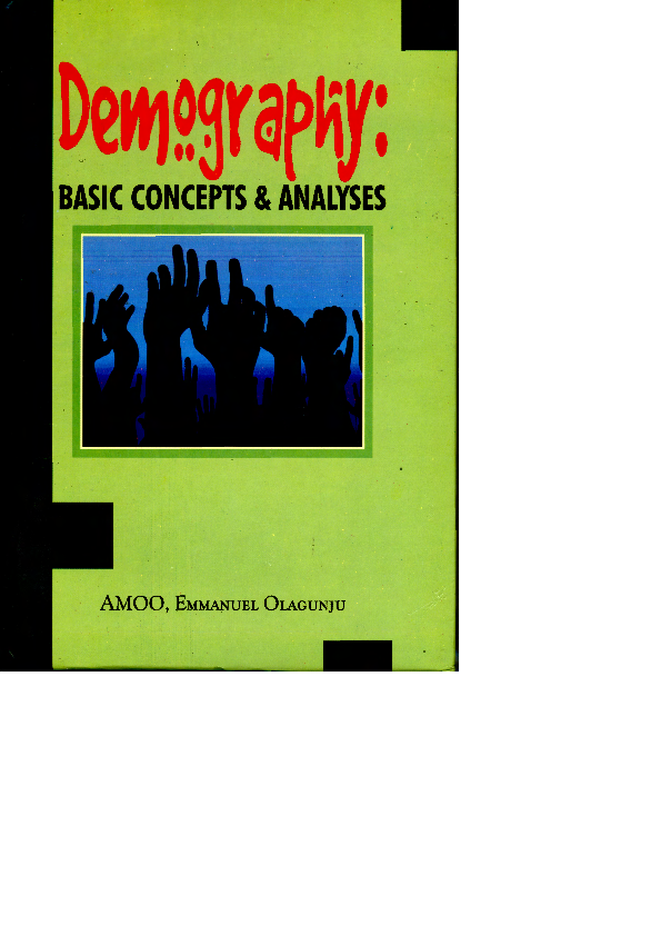 (PDF) Demography: Basic Concepts and Analyses