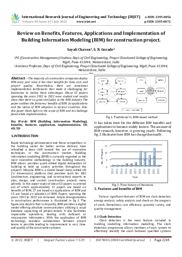 Pdf Review On Benefits Features Applications And Implementation Of Building Information