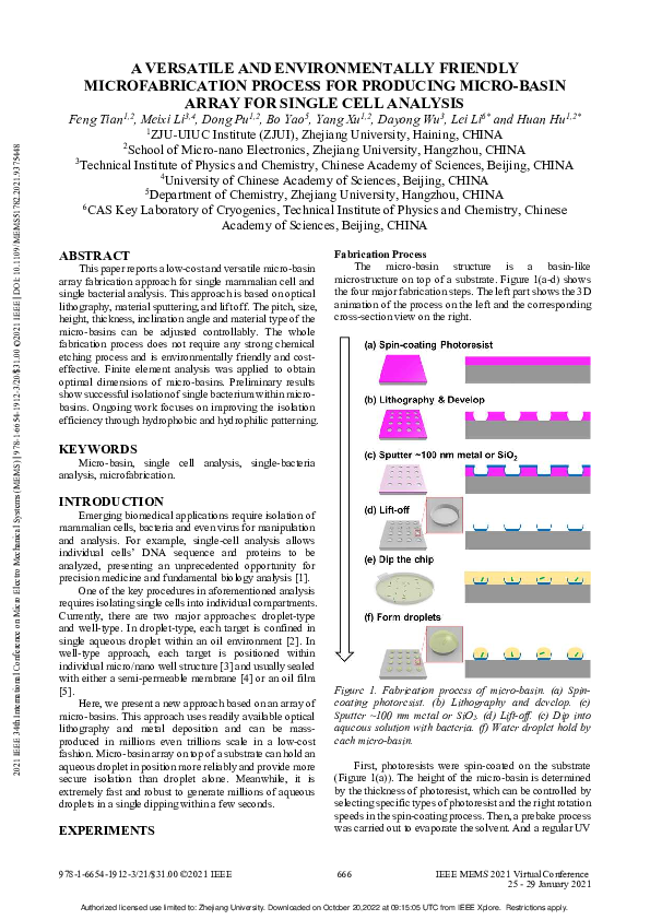 (PDF) A VERSATILE AND ENVIRONMENTALLY FRIENDLY MICROFABRICATION PROCESS ...