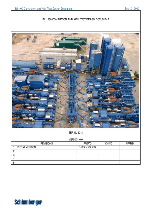 (PDF) Bill 400 Completion and Well Test Design