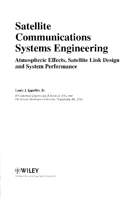 (PDF) Satellite Communications Systems Engineering