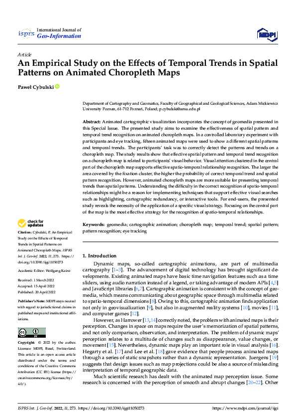 (PDF) An Empirical Study on the Effects of Temporal Trends in Spatial Patterns on Animated ...