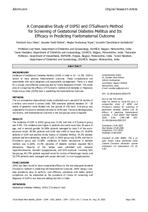 (PDF) A Comparative Study of DIPSI and O’Sullivan's Method for ...