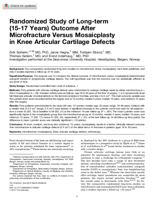 (PDF) Randomized Study of Long-term (15-17 Years) Outcome After ...