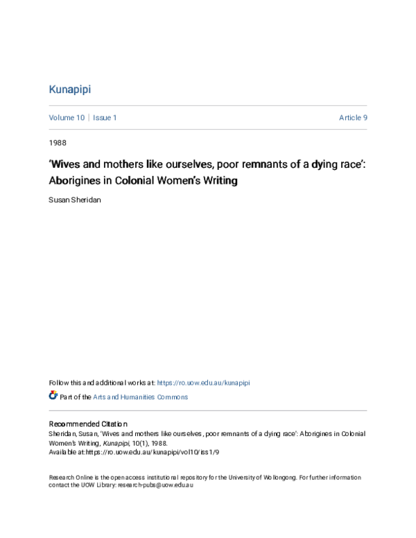 (PDF) Wives and Mothers Like Ourselves, Poor Remnants of a Dying Race ...