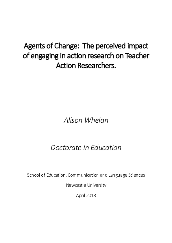 (PDF) Agents of change :the perceived impact of engaging in action ...