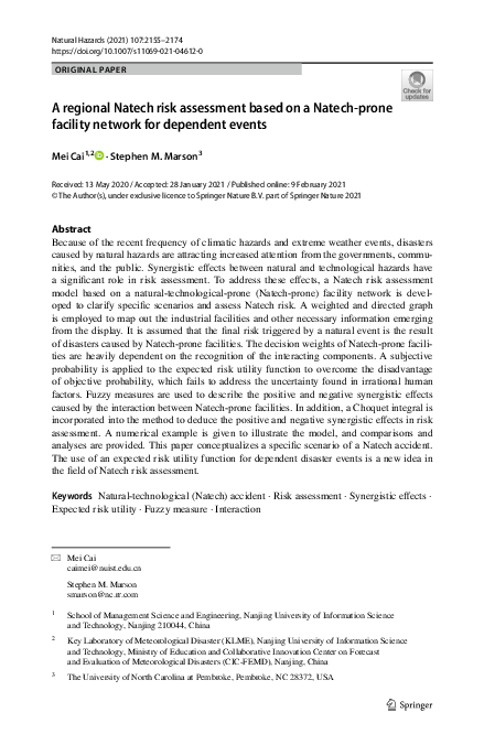 (PDF) A regional Natech risk assessment based on a Natech-prone ...