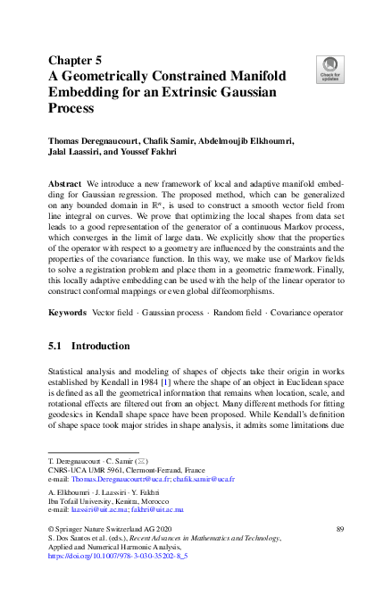 (PDF) A Geometrically Constrained Manifold Embedding for an Extrinsic Gaussian Process